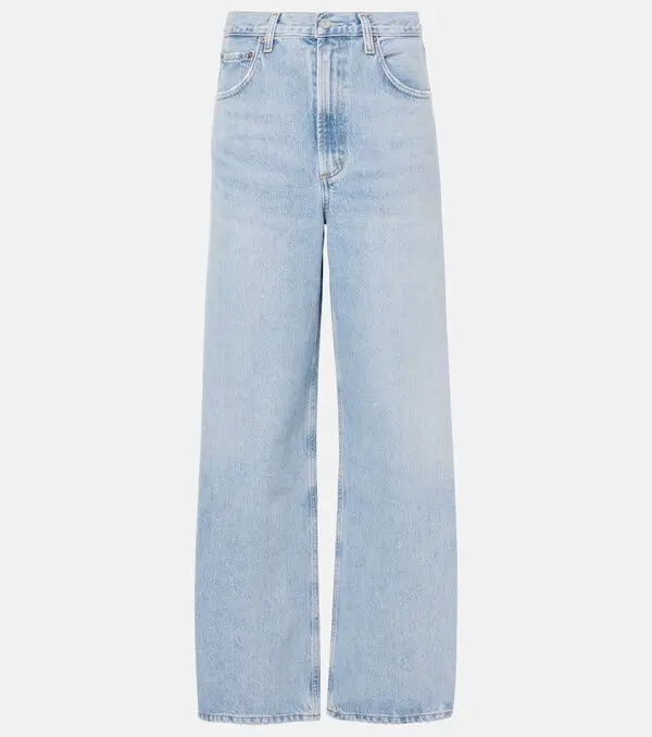 AGOLDE Low Curve Mid-rise Wide-leg Jeans In Force