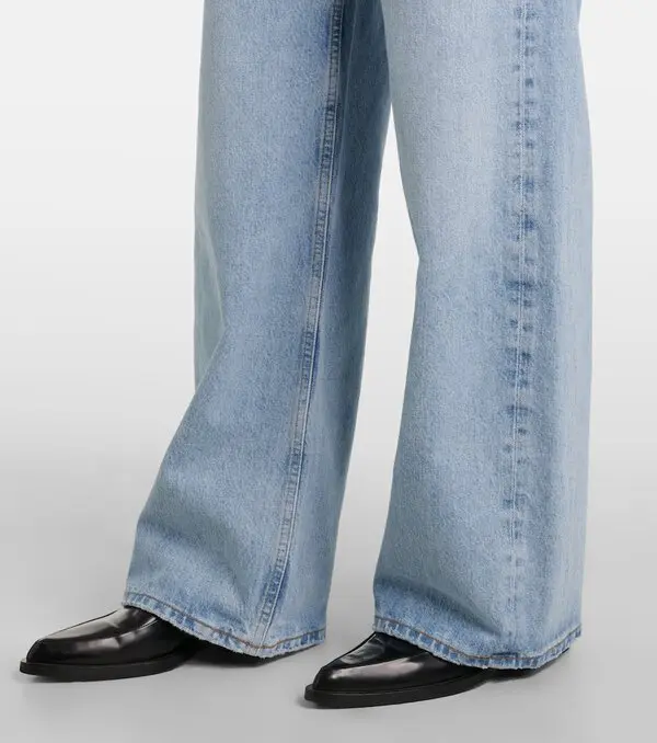 AGOLDE Low Curve Mid-rise Wide-leg Jeans In Force