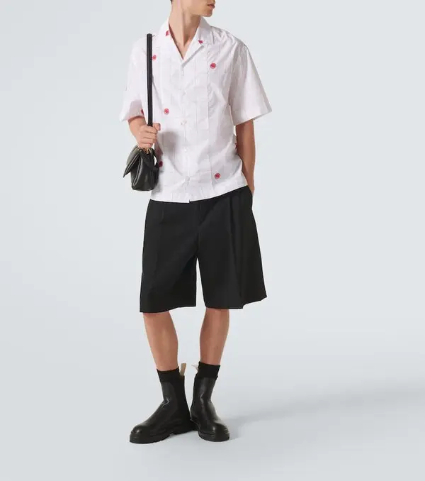 Jacquemus Checked Cotton Jacquard Bowling Shirt