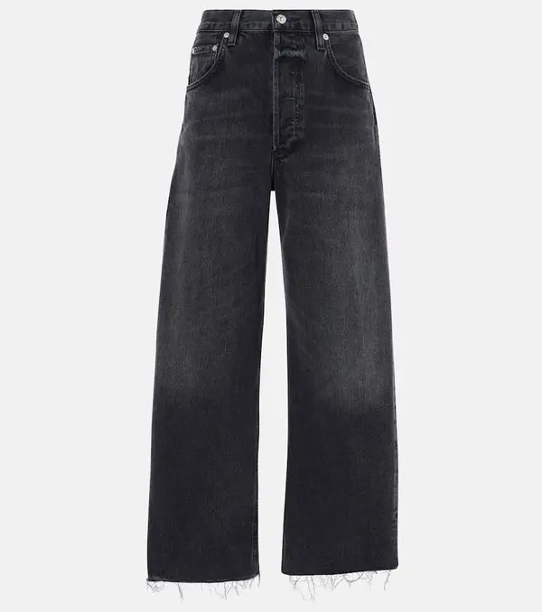 Citizens Of Humanity Ayla Cropped Wide-leg Jeans In Bronson