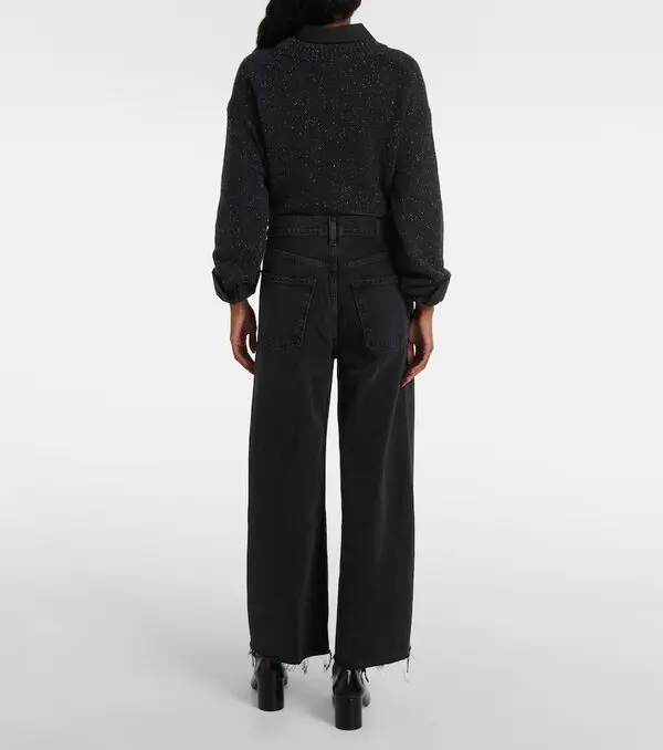 Citizens Of Humanity Ayla Cropped Wide-leg Jeans In Bronson
