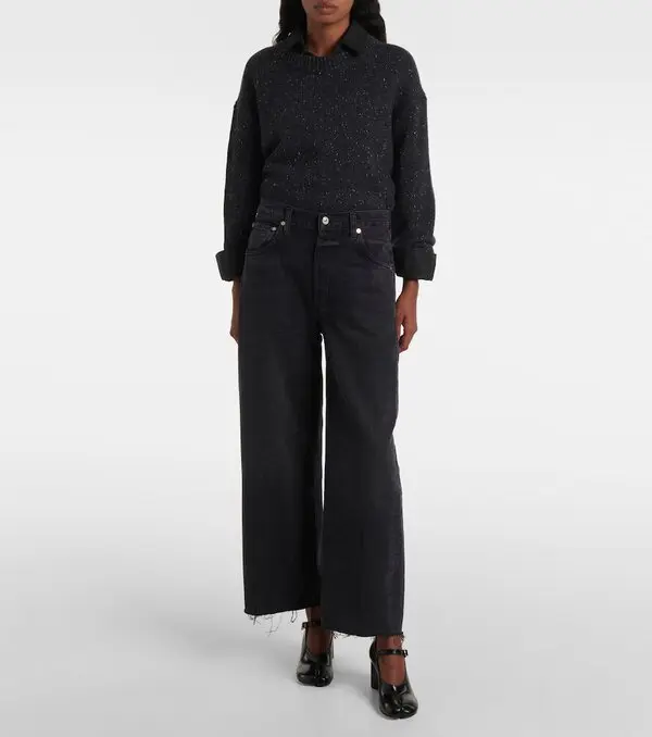Citizens Of Humanity Ayla Cropped Wide-leg Jeans In Bronson