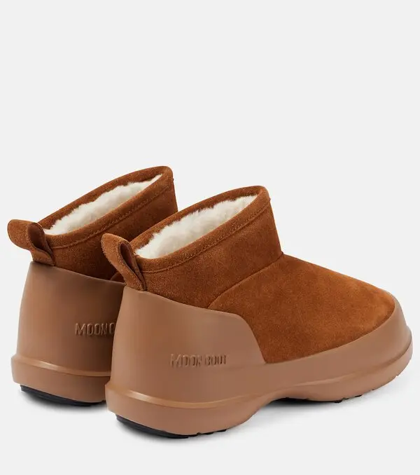 Moon Boot Luna Low Suede Ankle Boots - Brown