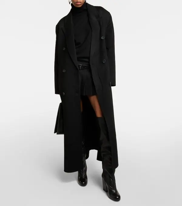 THE FRANKIE SHOP Gaia Oversized Wool-blend Coat - Black