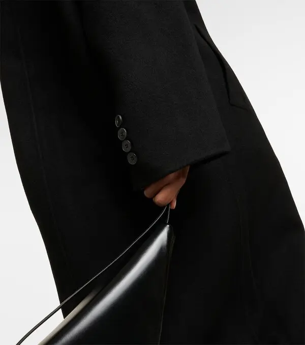 THE FRANKIE SHOP Gaia Oversized Wool-blend Coat - Black