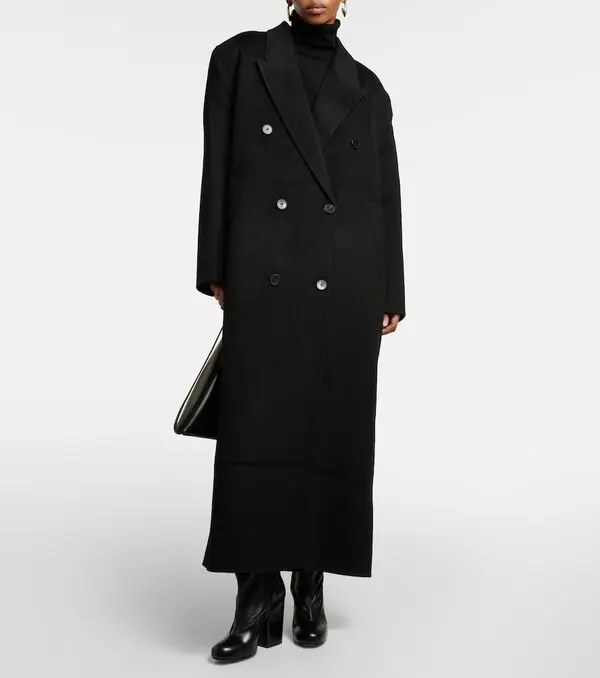 THE FRANKIE SHOP Gaia Oversized Wool-blend Coat - Black