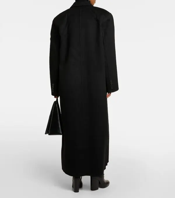 THE FRANKIE SHOP Gaia Oversized Wool-blend Coat - Black