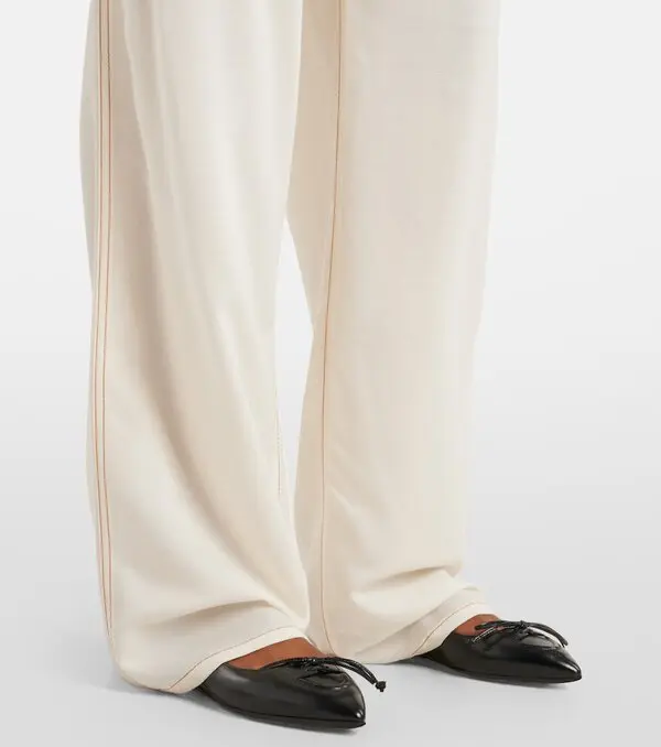 Alaïa High-rise Wool-blend Wide-leg Trousers