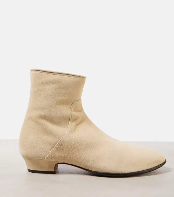 THE ROW Suede Ankle Boots