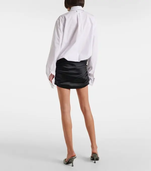 Attico Poplin And Satin Mini Dress