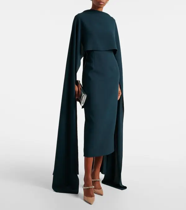ROKSANDA Elina Midi Dress With Cape Detail