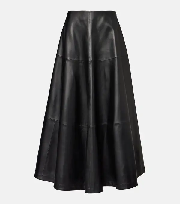 Altuzarra Varda Leather Midi Skirt
