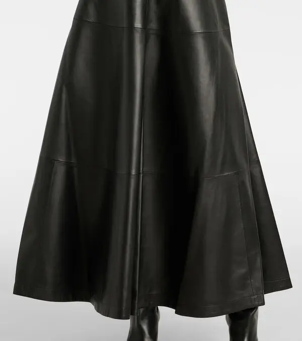 Altuzarra Varda Leather Midi Skirt