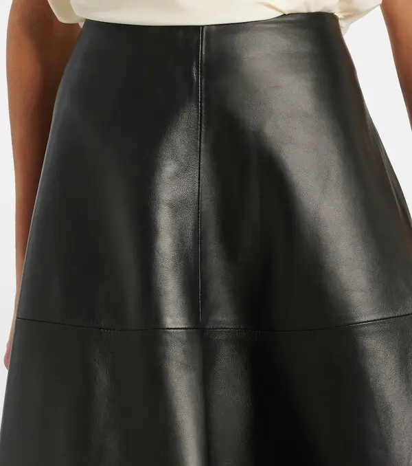 Altuzarra Varda Leather Midi Skirt