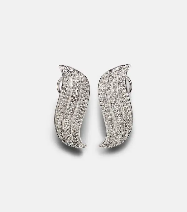 ANITA KO Celeste Small 18kt White Gold Diamond Earrings - Silver