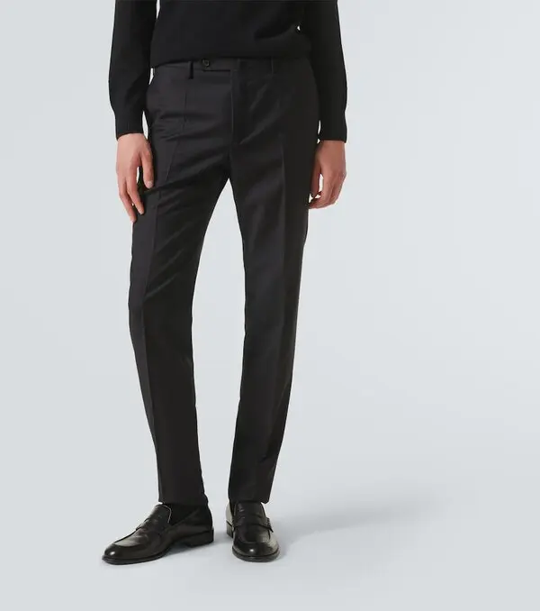 SLOWEAR Wool Straight Leg Trousers