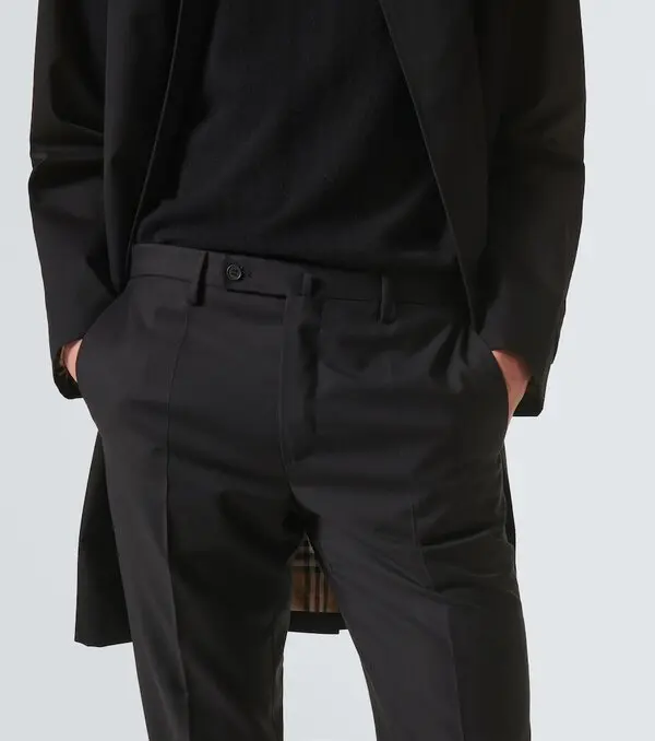 SLOWEAR Wool Straight Leg Trousers