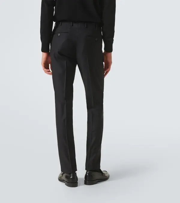 SLOWEAR Wool Straight Leg Trousers