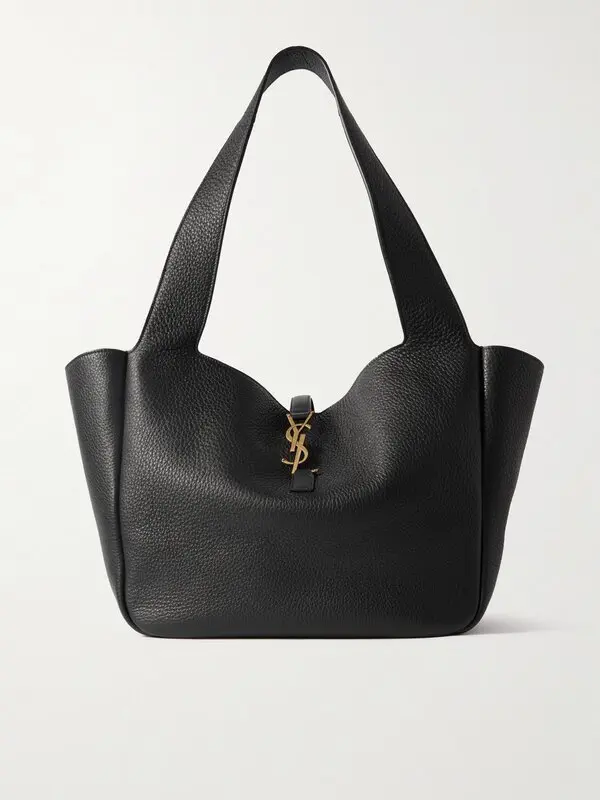 Saint Laurent Le 5 À 7 Bea Textured-leather Tote - Black