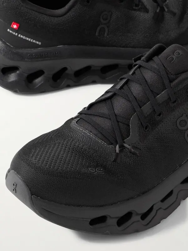 On Cloudtilt Recycled-knit Sneakers - Black