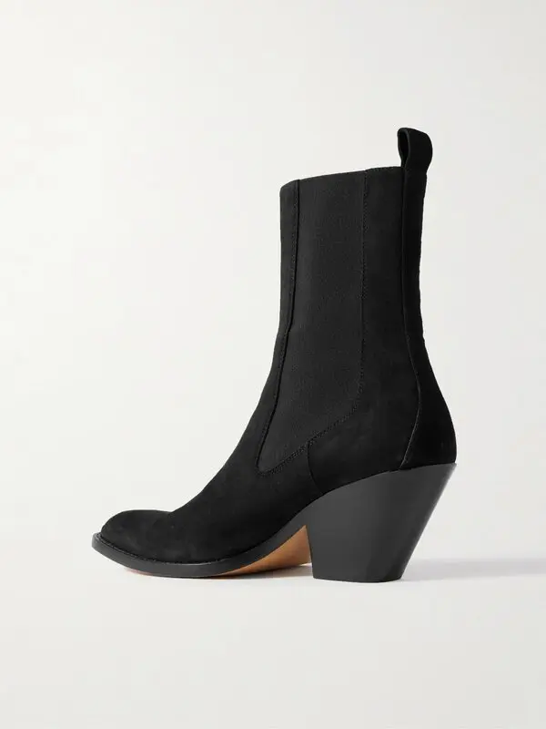 Khaite Austin Suede Ankle Boots