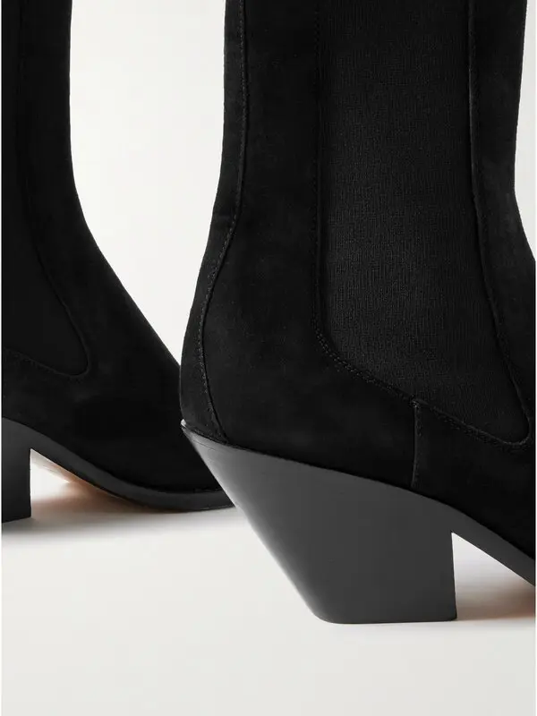 Khaite Austin Suede Ankle Boots