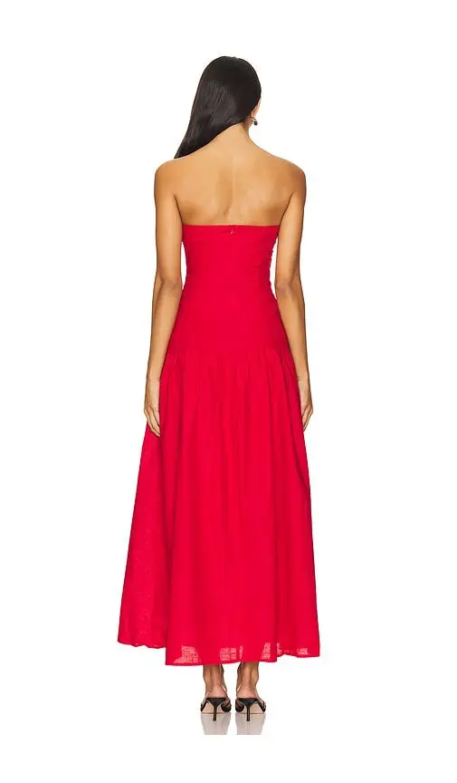 SNDYS. Stella Maxi Dress - Red