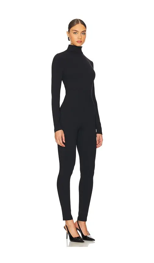 Susana Monaco Mock Neck Long Sleeve Jumpsuit