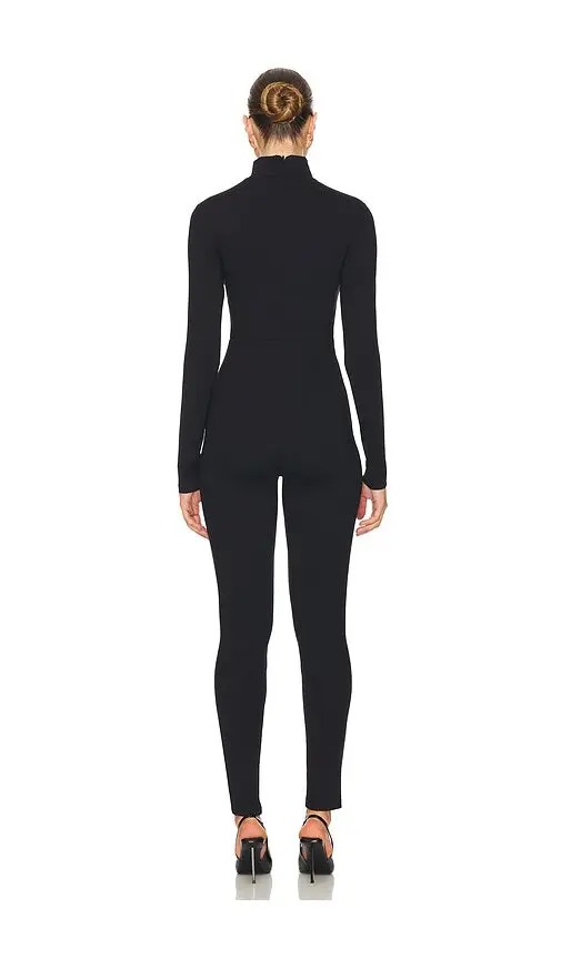 Susana Monaco Mock Neck Long Sleeve Jumpsuit