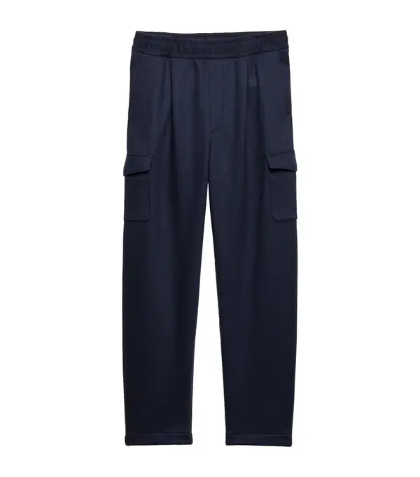 Prada Cashmere Wool Cargo Sweatpants - Blue