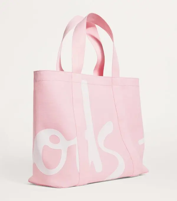 Harrods Medium Cotton Logo Tote Bag - Pink