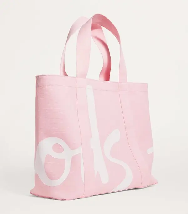 Harrods Medium Cotton Logo Tote Bag - Pink