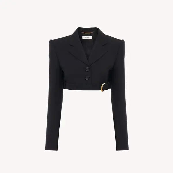 Chloé Cropped Spencer Jacket - Black