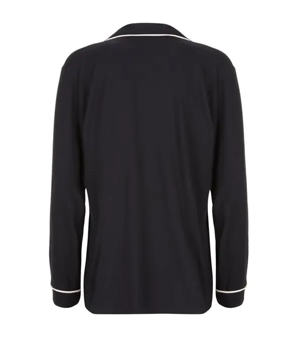 Eberjey Gisele Long Piped Pyjama Set - Black