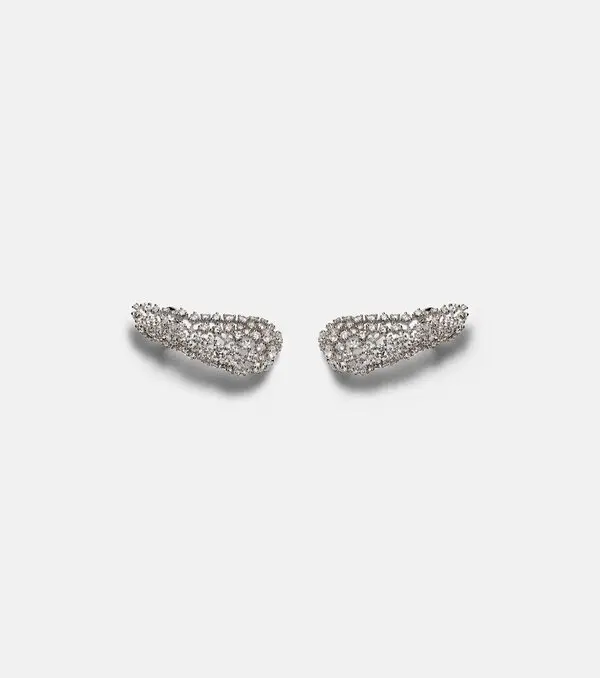 ANANYA Scatter Diamond 18kt White Gold Earrings - Silver