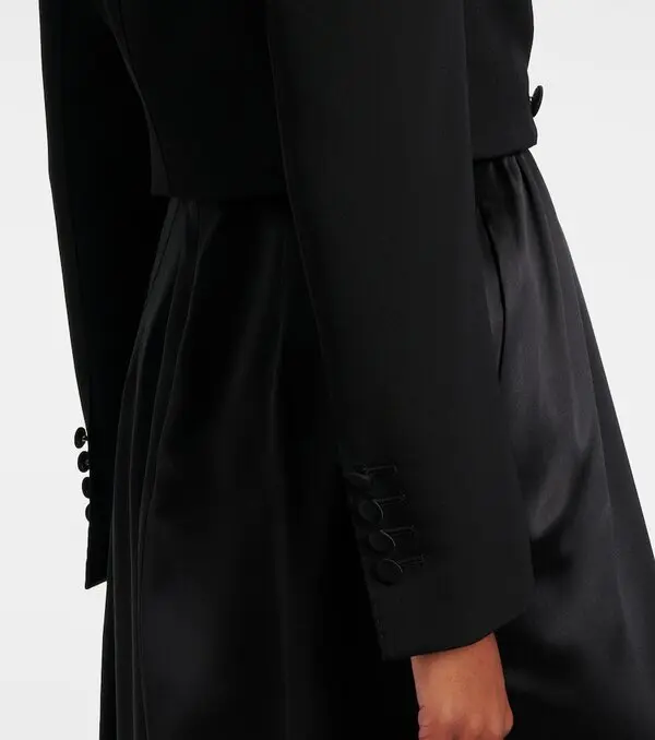 Dolce & Gabbana Cropped Cotton-blend Tuxedo Jacket
