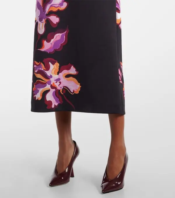 Dorothee Schumacher Floral Neoprene Midi Dress