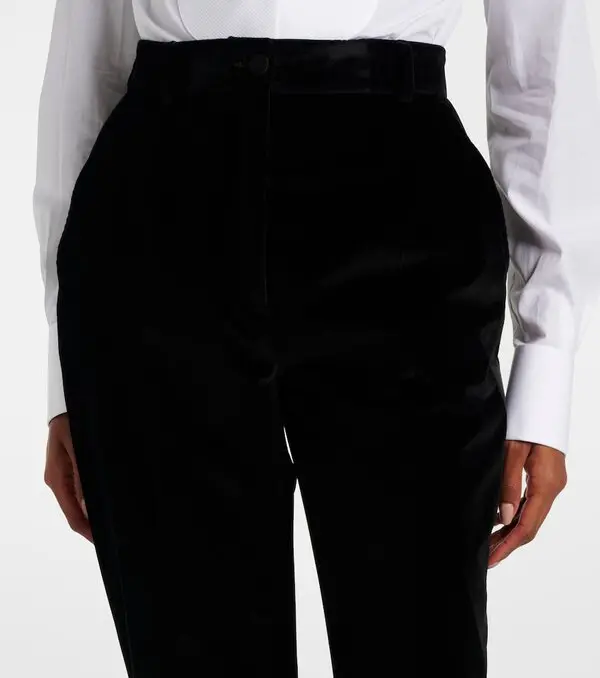 Dolce & Gabbana High-rise Velvet Tuxedo Pants