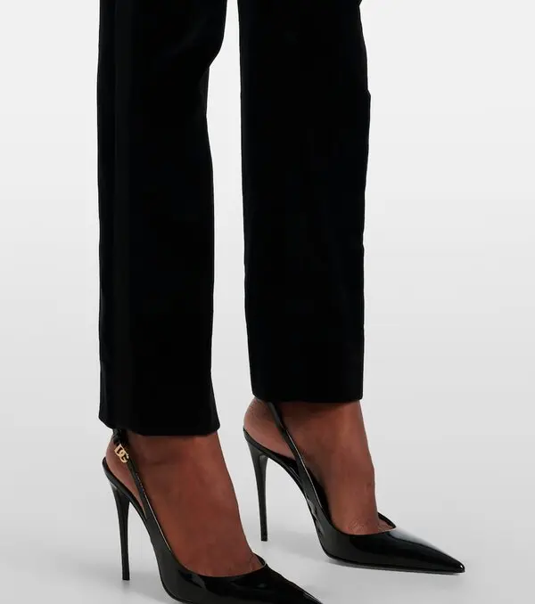 Dolce & Gabbana High-rise Velvet Tuxedo Pants