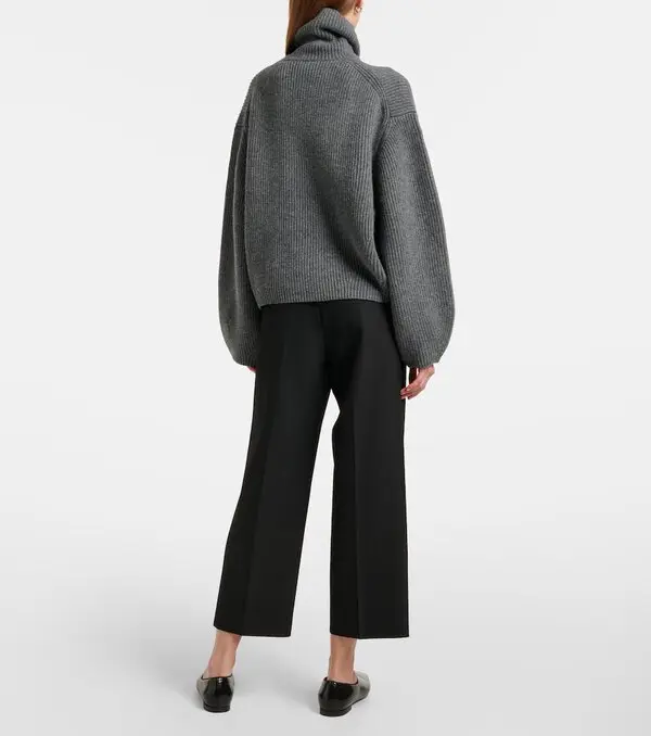 TOTEME Ribbed-knit Wool-blend Turtleneck Sweater