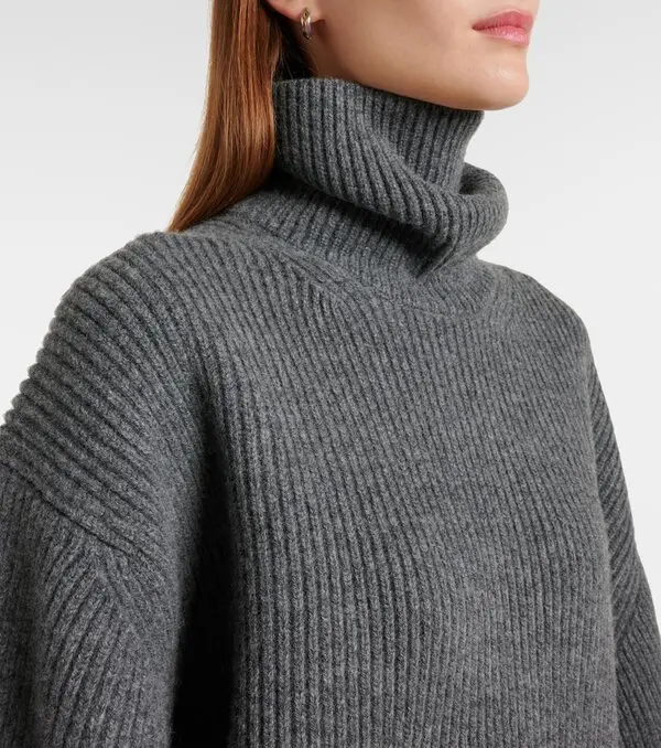 TOTEME Ribbed-knit Wool-blend Turtleneck Sweater