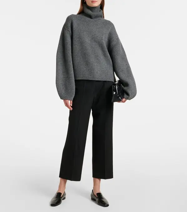 TOTEME Ribbed-knit Wool-blend Turtleneck Sweater