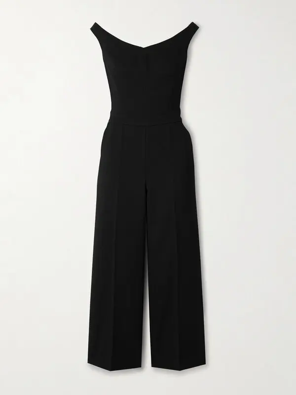 Simkhai Rhodes Paneled Crepe Jumpsuit - Black