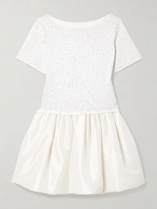 Simkhai Kenz Sequin-embellished Mini Dress - Neutrals