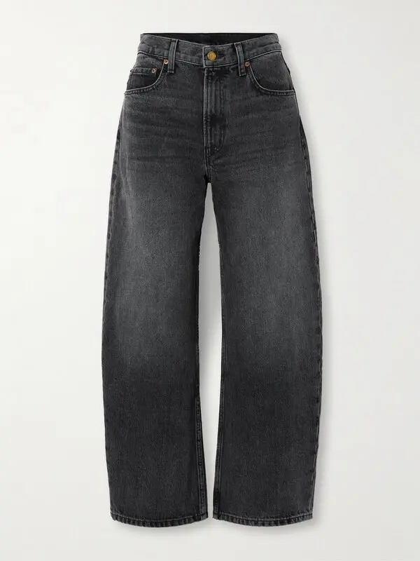 B Sides Leroy Mid-rise Wide-leg Jeans - Black