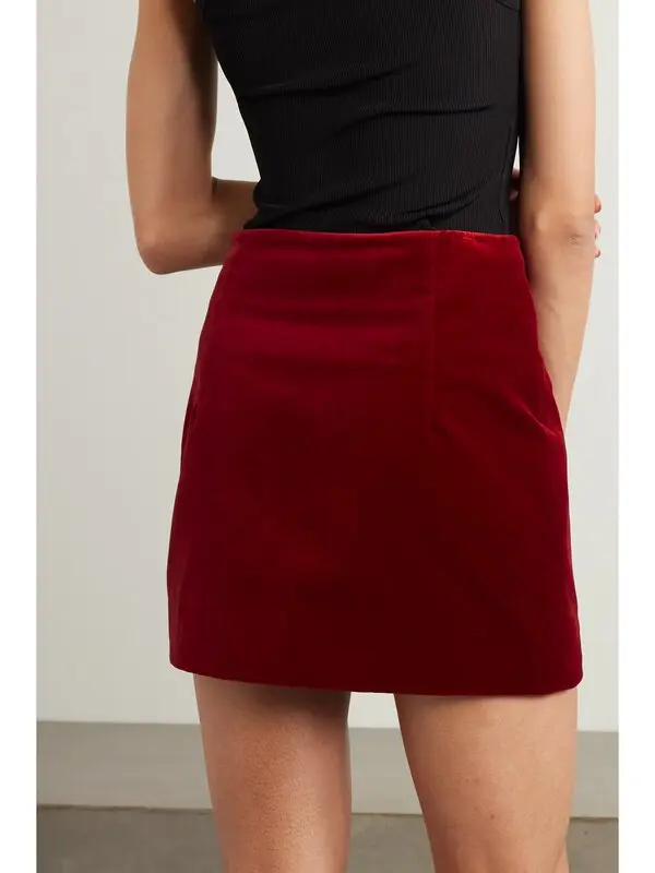 LIBEROWE Vera Cotton-velvet Mini Skirt