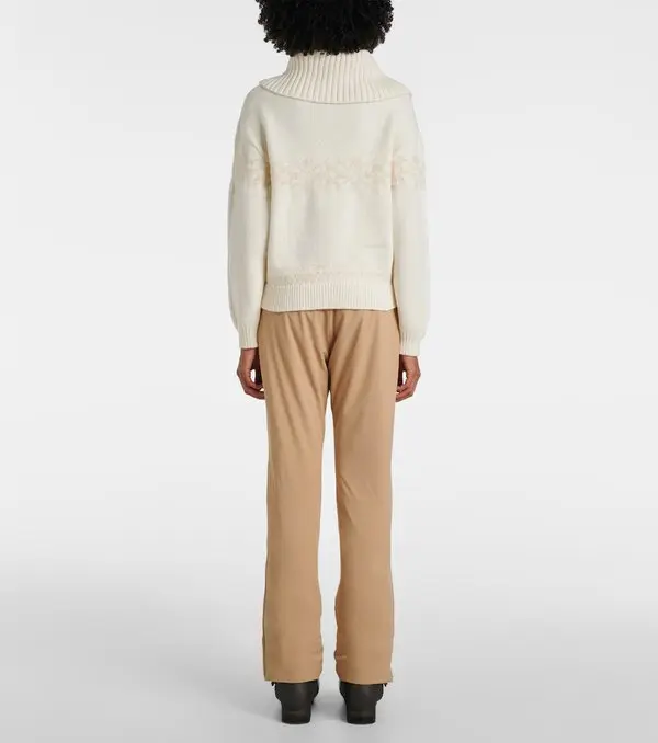 Bogner Elana Jacquard Wool-blend Half-zip Sweater