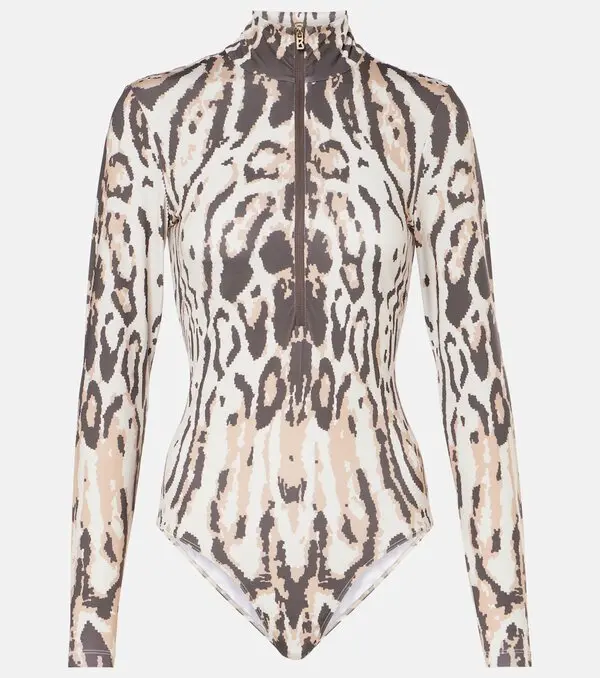 Bogner Viviane Animal-print Jersey Bodysuit