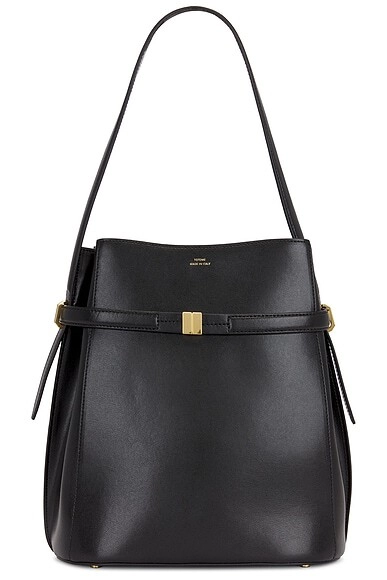 TOTEME Belted Bucket Bag - Black