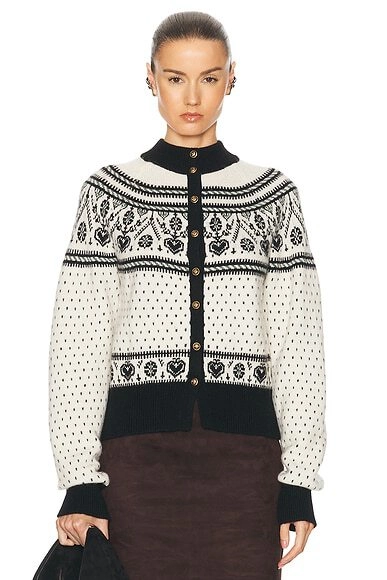 Khaite Marc Fair Isle Cardigan - Neutral Multi